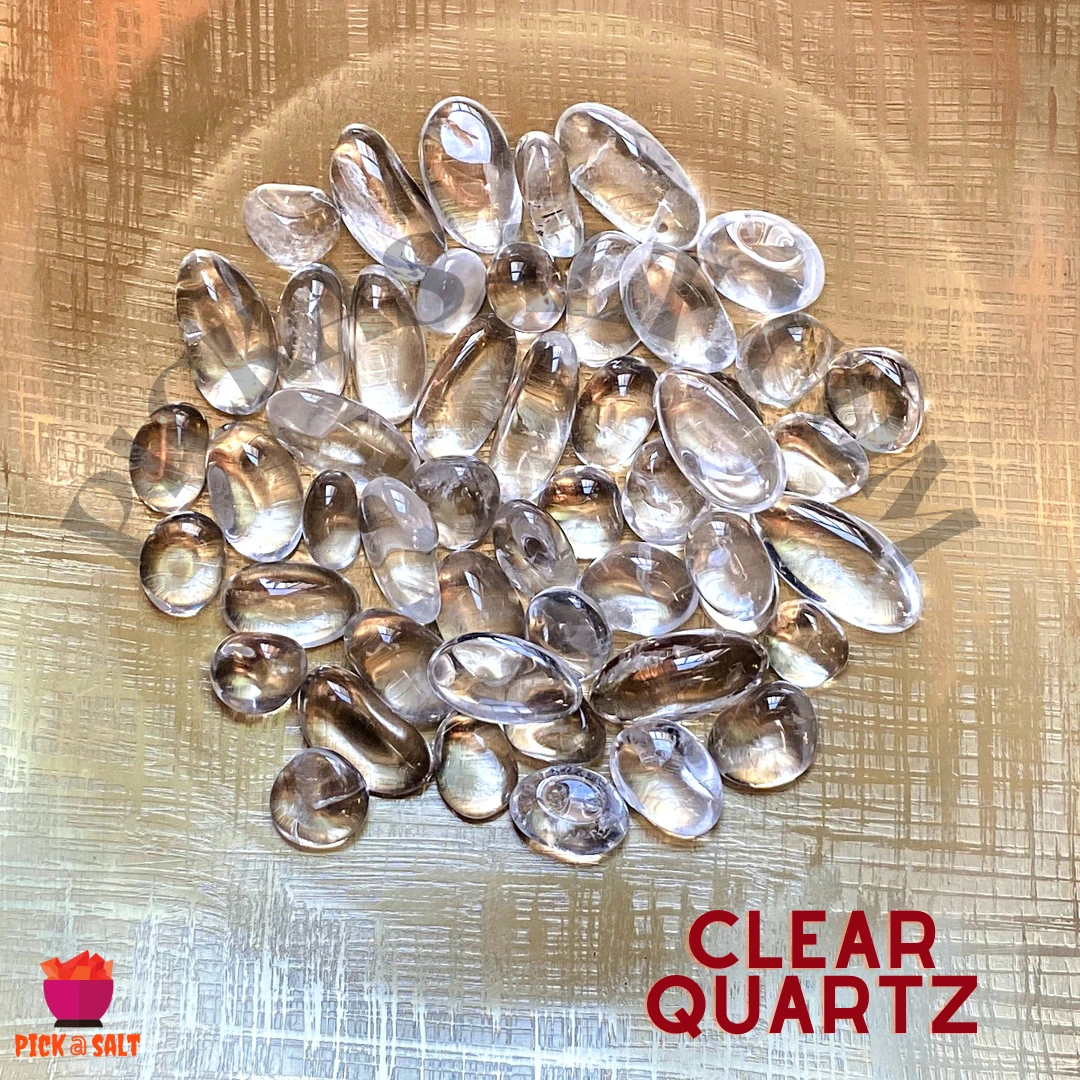 Clear Quartz Tumbled Stones - GEMORZO FASHION