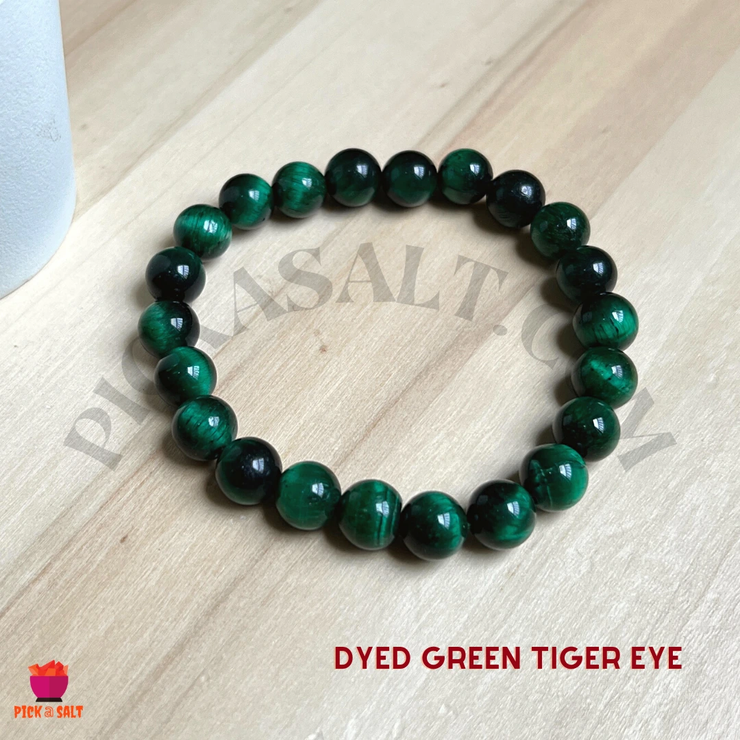 Green Tiger's Eye Beads Bracelet - GEMORZO FASHION